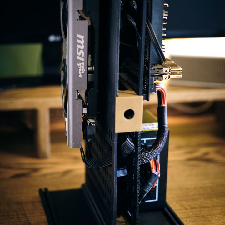 3d Printable Mini Itx Open Frame Desktop Pc Case By S S